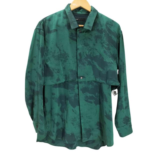 08sircus(ゼロエイトサーカス) 23AW ヴィンテージ サテン ハーフトーン レイヤード シャツ メンズ JPN：1 【中古】【ブランド古着バズストア】