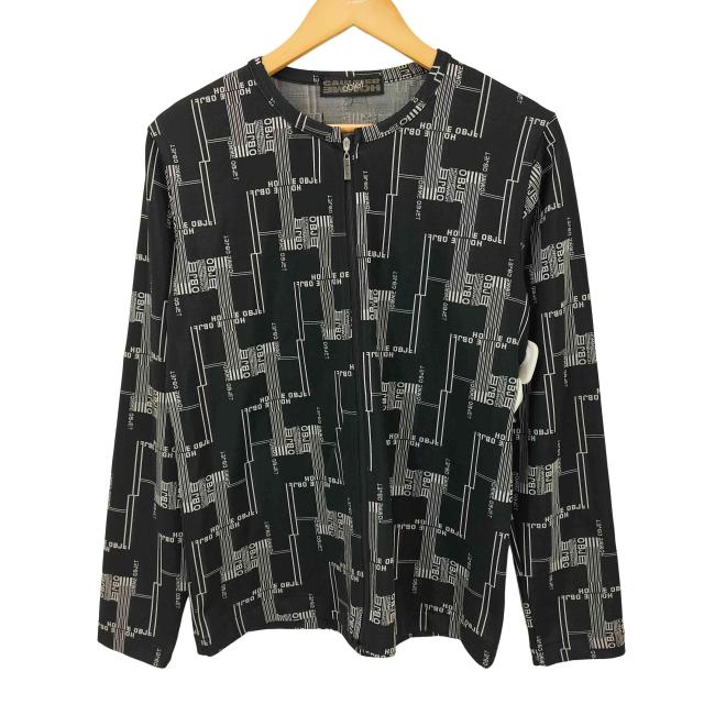 GAULTIER  HOMME objet(ゴルチエオムオブジェ) 90S ジャガード ノーカラー ジップ トラック ジャケット メンズ FREE 【中古】【ブランド古着バズストア】