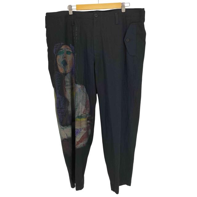 Yohji Yamamoto POUR HOMME(ヨウジヤマモトプールオム) 20AW ILLUSTRATION GIRL OVER SLACKS PANTS  メンズ JPN：3 【中古】【ブランド古着バズストア】