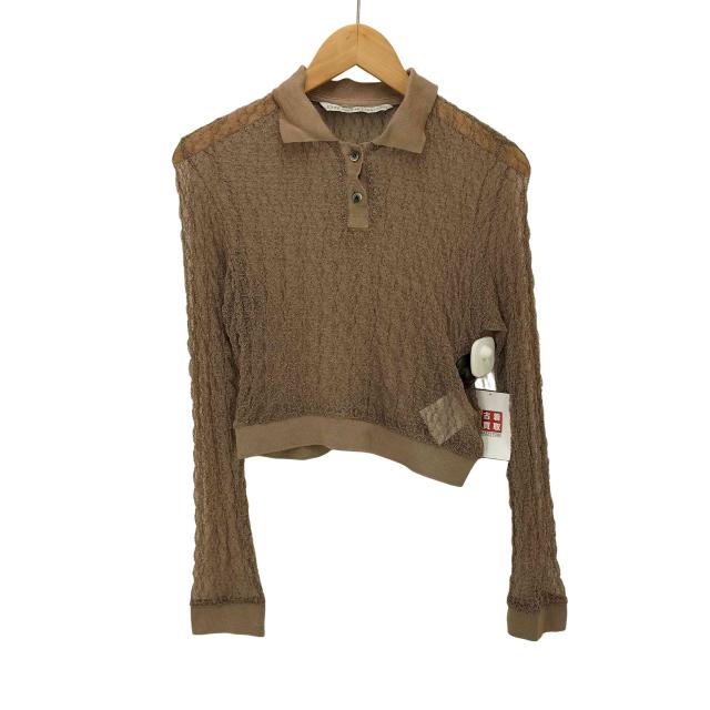 JOHN LAWRENCE SULLIVAN(ジョンローレンスサリバン) LACE POLO SHIRT レース ポロ シャツ レディース FREE 【中古】【ブランド古着バズストア】