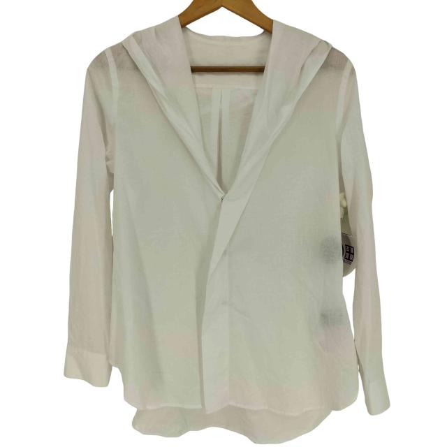 Yohji Yamamoto(ヨウジヤマモト) 25SS COLLECTIONS 00 KHADI DRAPED DETAIL HOOD DRESS カディ ドレ—ブ ディティールフード ドレープ ブラウス レディー【中古】【ブランド古着バズストア】