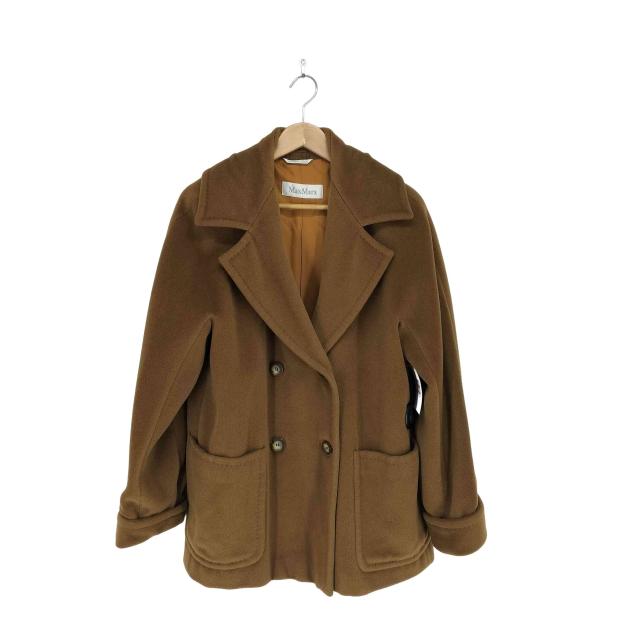 MAX MARA(マックスマーラ) Made in Italy 白タグ カシミヤ混 ダブルブレストコート レディース  40【中古】【ブランド古着バズストア】