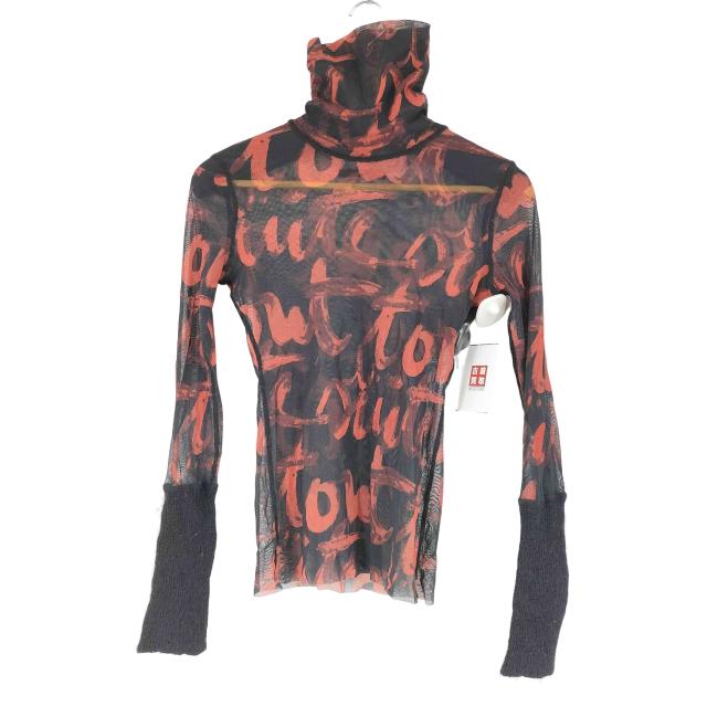 Jean Paul GAULTIER FEMME(ジャンポールゴルチエフェム) 英字ロゴ パワーネット カットソー レディース  40【中古】【ブランド古着バズストア】