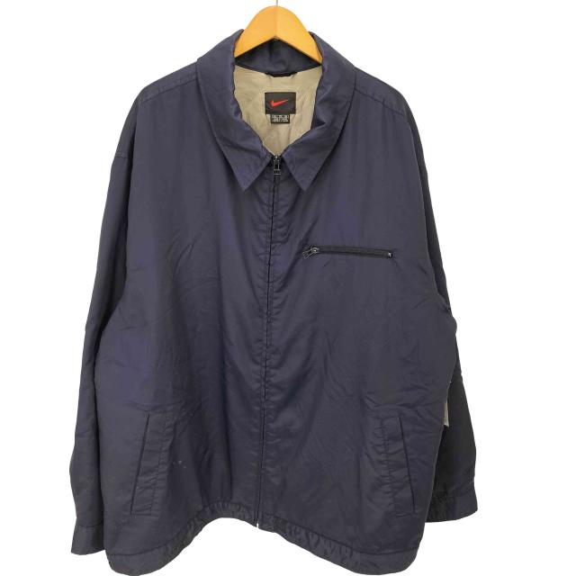 NIKE(ナイキ) 90-00S 赤黒タグ 裏地キルティング ジップアップ ナイロンジャケット メンズ import：XXL 【中古】【ブランド古着バズストア】