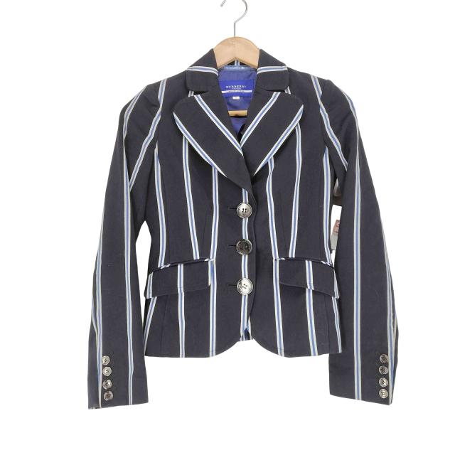 BURBERRY BLUE LABEL(バーバリーブルーレーベル) 3Bストライプテーラードジャケット レディース  36【中古】【ブランド古着バズストア】