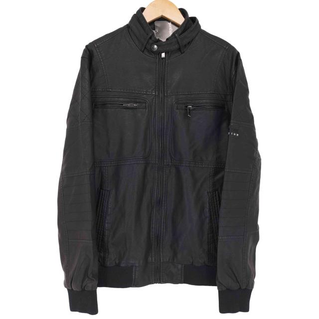 Desigual(デシグアル) レザーエフェクトライダースジャケット AQUILES  メンズ  S【中古】【ブランド古着バズストア】