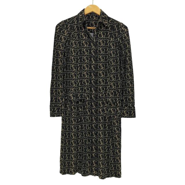 BURBERRY LONDON(バーバリーロンドン) 総柄 シルク100 チュニックシャツワンピース レディース  38【中古】【ブランド古着バズストア】