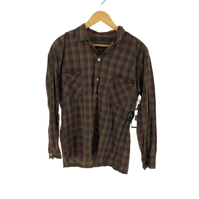 USED古着(ユーズドフルギ) 襟芯 チェック ループカラー シャツ メンズ 表記無 【中古】【ブランド古着バズストア】