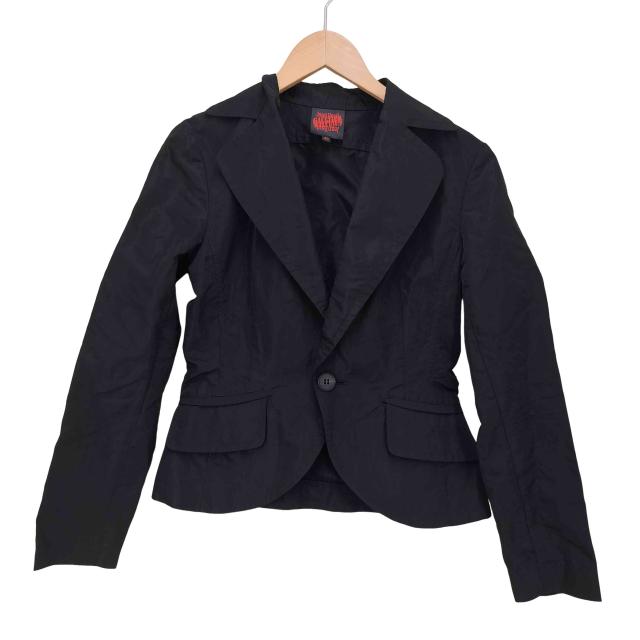 Jean Paul GAULTIER(ジャンポールゴルチエ) ナイロン ショートテーラードジャケット ステッチデザイン  archive レディース JPN：40 【中古】【ブランド古着バズストア】