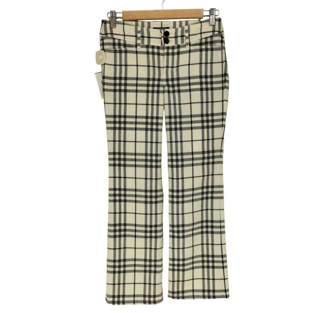 BURBERRY BLUE LABEL(バーバリーブルーレーベル) チェック柄ストレートパンツ レディース  35【中古】【ブランド古着バズストア】