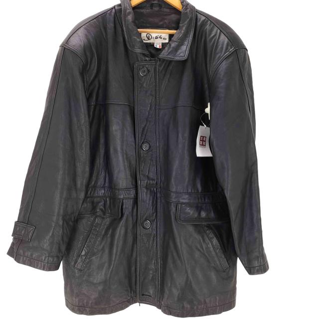 USED古着(ユーズドフルギ) Diego 90S フランス製 裏地キルティング 羊革 ラムレザー カーコート メンズ import：M 【中古】【ブランド古着バズストア】