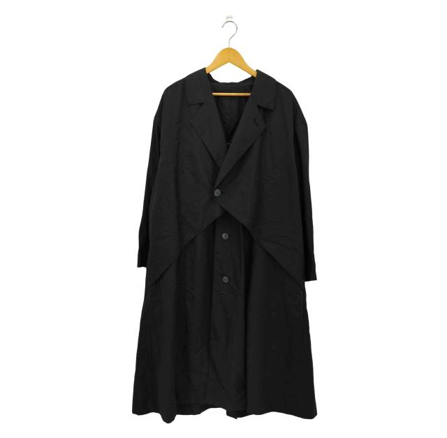 ISSEY MIYAKE(イッセイミヤケ) 80-90s 黒タグ ナイロンブレンド レイヤード チェスターコート メンズ JPN：M 【中古】【ブランド古着バズストア】