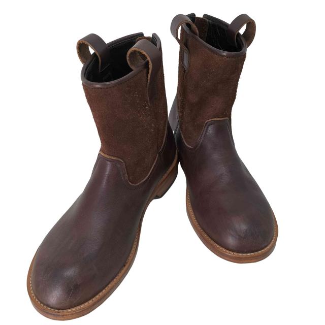 USED古着(ユーズドフルギ) M スウェード切替バックジップレザーブーツ メンズ UK：8 【中古】【ブランド古着バズストア】