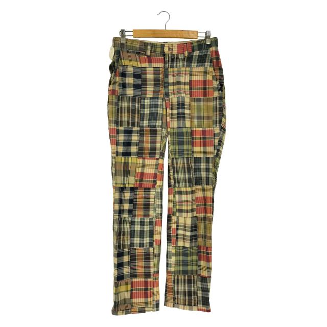 Polo by RALPH LAUREN(ポロバイラルフローレン) 00s  パッチワーク チェック柄 ポケット スラックス メンズ  28/30【中古】【ブランド古着バズストア】