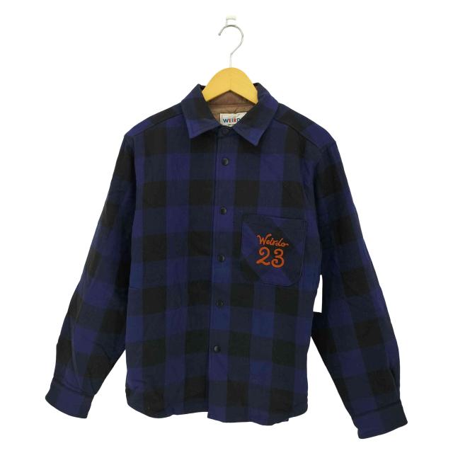 WEIRDO(ウィアード) L/S QUILTING CHECK SHIRTS 裏地キルティング チェック柄 フランネルシャツ ジャケット メンズ  M【中古】【ブランド古着バズストア】