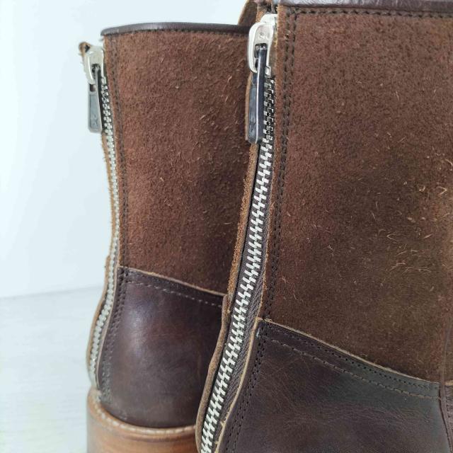 USED古着(ユーズドフルギ) M スウェード切替バックジップレザーブーツ
