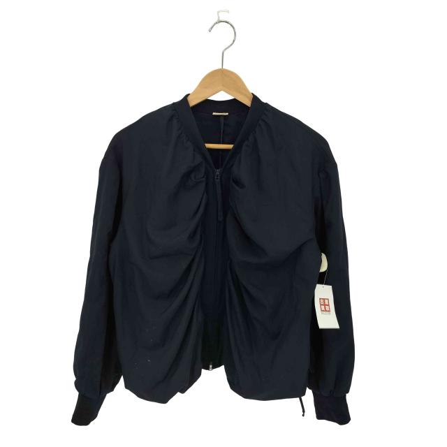 Haat ISSEY MIYAKE(ハートイッセイミヤケ) ORJ ドローコード付き ギャザーデザイン クロップド丈 ブルゾン メンズ JPN：3 【中古】【ブランド古着バズストア】