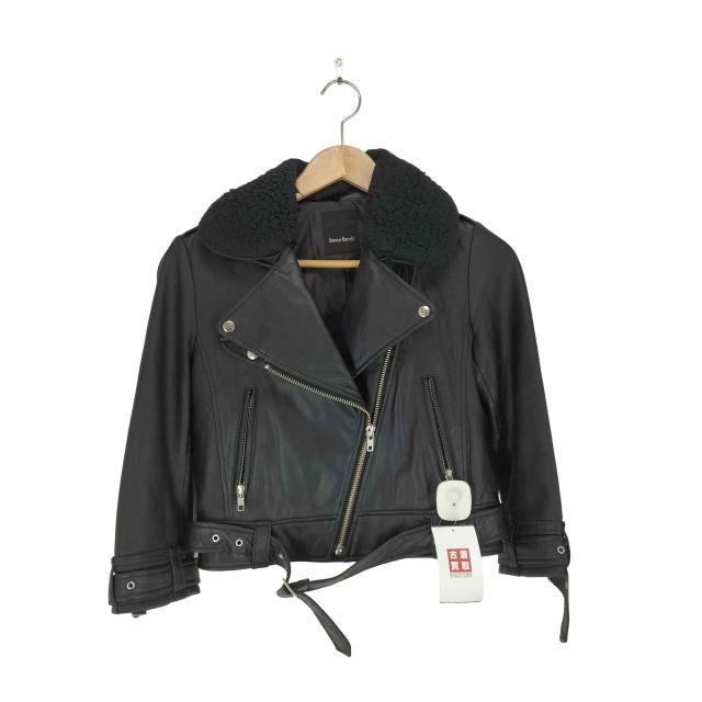 Banner Barrett(バナーバレット) 襟ボアラムレザーダブルライダースジャケット レディース  36【中古】【ブランド古着バズストア】