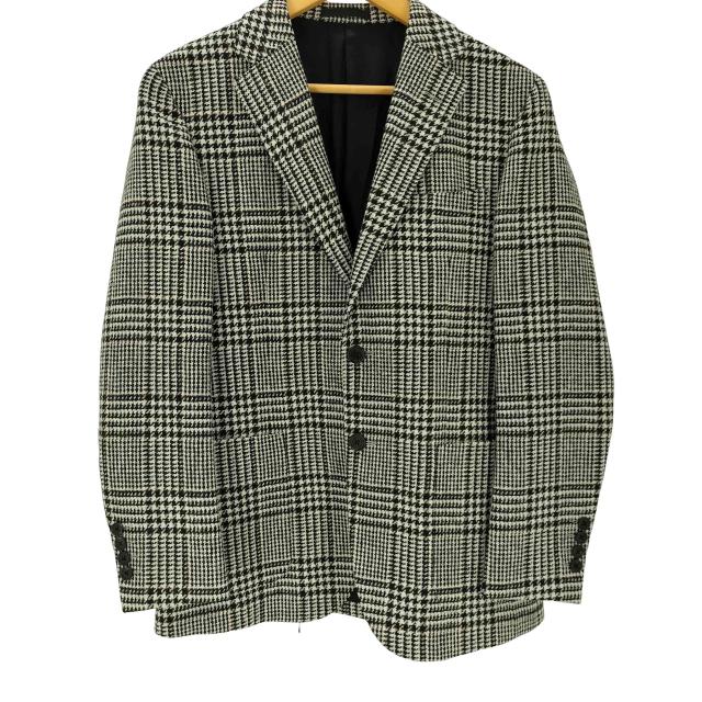 BLACK LABEL CRESTBRIDGE(ブラックレーベルクレストブリッジ) Cloth by lanificio di Pray ハングトゥース チェック 千鳥格子 ウール 2B テーラード ジャケット メン【中古】【ブランド古着バズストア】