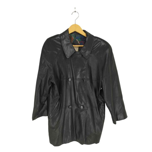 USED古着(ユーズドフルギ) ラムレザーダブルハーフコート レディース  F【中古】【ブランド古着バズストア】