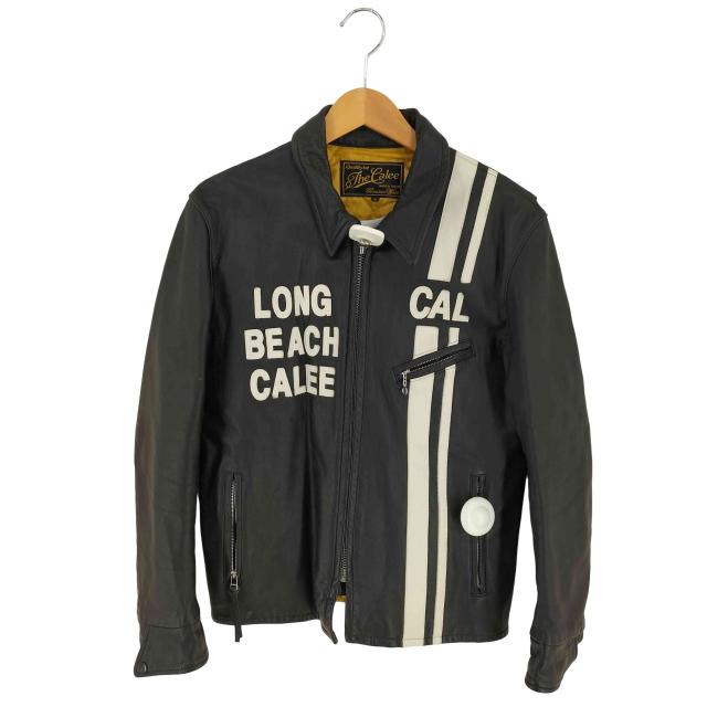CALEE(キャリー) レザーシングルライダースジャケット メンズ import：L 【中古】【ブランド古着バズストア】