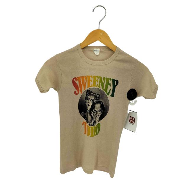USED古着(ユーズドフルギ) {{SPORTIQUE}} 70-80s USA製 裾シングルステッチ SWEENEY TODD プリント クルーネックTシャツ レディース import：S 【中古】【ブランド古着バズストア】