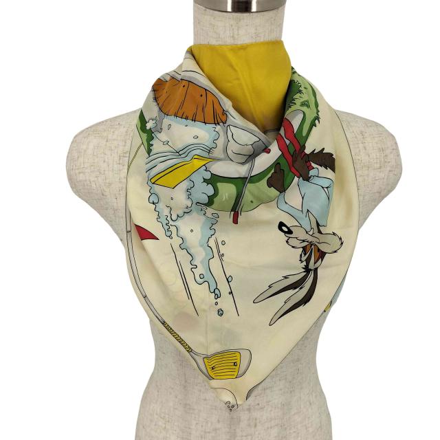 USED古着(ユーズドフルギ) シルク100 キャラクタースカーフ レディース 表記無 【中古】【ブランド古着バズストア】