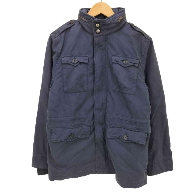 POLO RALPH LAUREN(ポロラルフローレン) ポニー刺繍 スウェットライナー 付き パッカブルフード ジップアップ フィールドジャケット メンズ import：L 【中古】【ブランド古着バズストア】