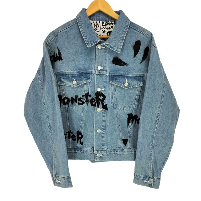 USED古着(ユーズドフルギ) MONSTER 両面プリント デニムジャケット メンズ JPN：S 【中古】【ブランド古着バズストア】