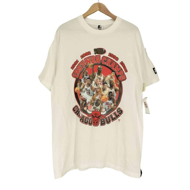 STARTER(スターター) USA製 1997 NBA CHAMPS フロントプリントクルーネックTシャツ メンズ  L【中古】【ブランド古着バズストア】
