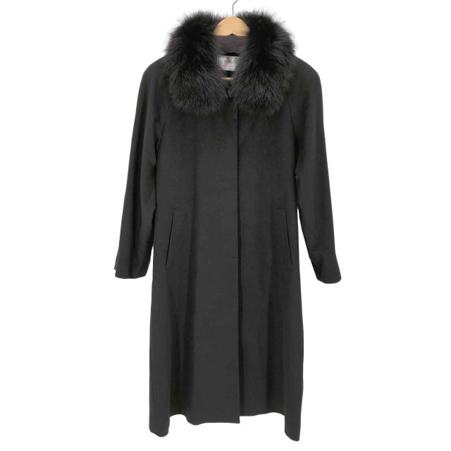USED古着(ユーズドフルギ) {{LABELDA}} カシミヤ ファー付き ステンカラーコート レディース  9AR【中古】【ブランド古着バズストア】
