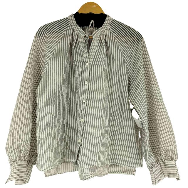 Pinky＆Dianne(ピンキーアンドダイアン) シアーストライプギャザーブラウス レディース  38【中古】【ブランド古着バズストア】