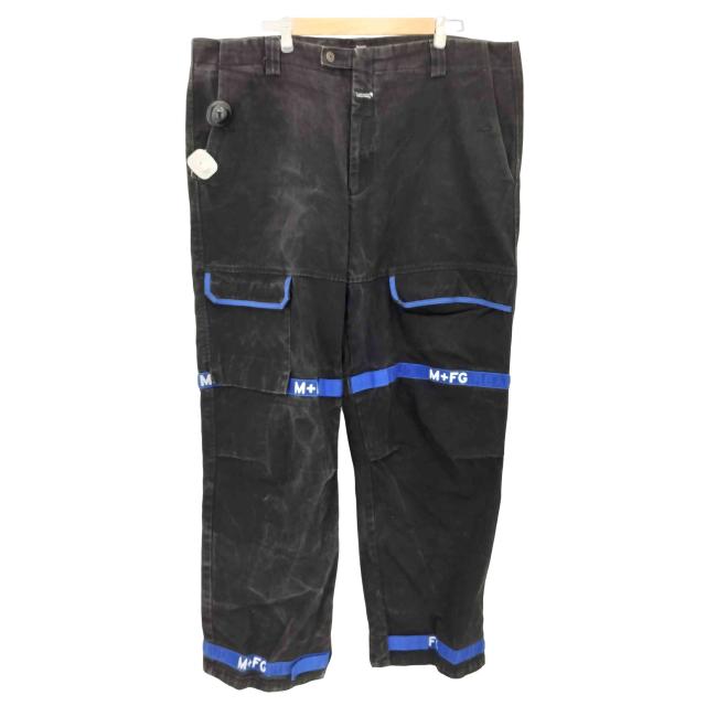 MARITHE FRANCOIS GIRBAUD(マリテフランソワジルボー) ブラック デニム シャトル パンツ メンズ  44M【中古】【ブランド古着バズストア】