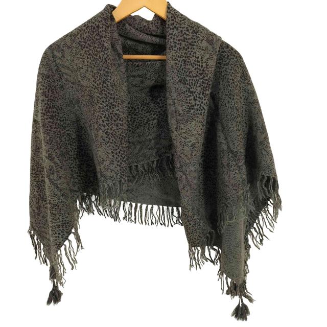 USED古着(ユーズドフルギ) {{douce gloire}}総柄 ウール フリンジ ストール メンズ 表記無 【中古】【ブランド古着バズストア】