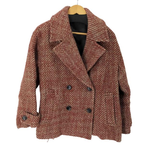 Mila Owen(ミラオーウェン) ツイル配色ショート丈Pコート レディース JPN：0 【中古】【ブランド古着バズストア】