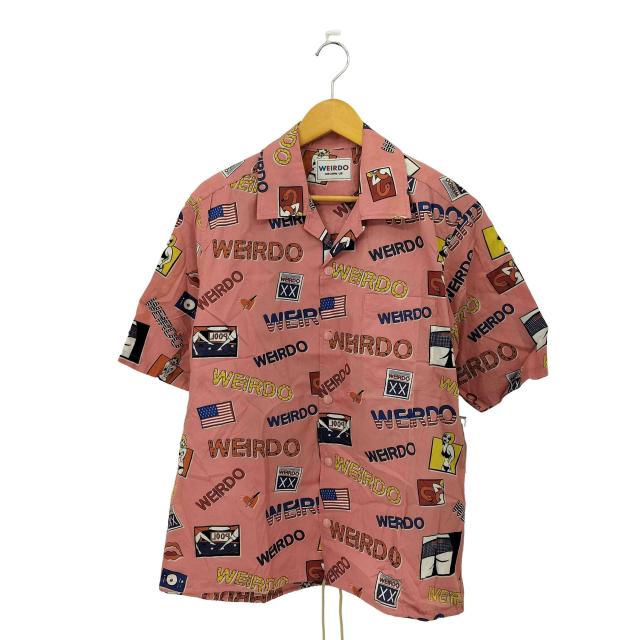 WEIRDO(ウィアード) PORN WEIRDO S/S COACHES SHIRTS ポルノ ウィアード コーチ オープンカラー 半袖シャツ メンズ  XL【中古】【ブランド古着バズストア】