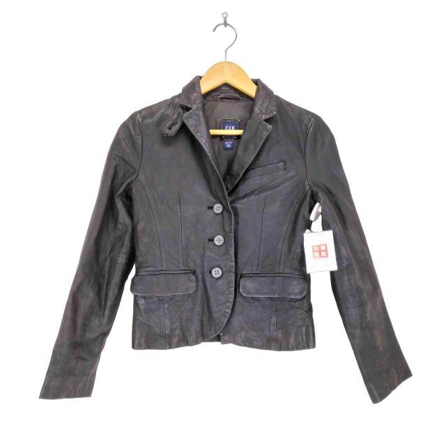 Gap(ギャップ) 00S レザーテーラードジャケット レディース  XXS【中古】【ブランド古着バズストア】