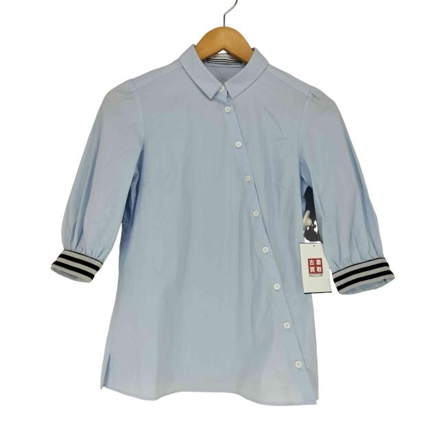 borders at balcony(ボーダーズアットバルコニー) アシンメトリーボタン 七分袖シャツ レディース JPN：36 【中古】【ブランド古着バズストア】