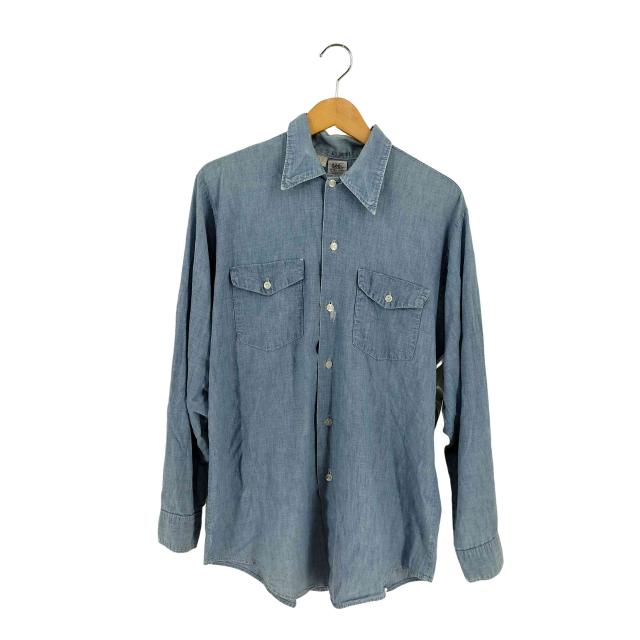 Lee(リー) 60-70s USA製 フラップポケット シャンブレーシャツ メンズ  15-15 1/2 M【中古】【ブランド古着バズストア】