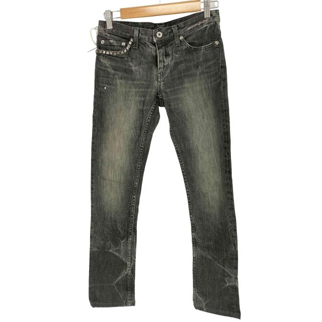 HYSTERICS(ヒステリックス) スタッズ付きブラックデニムパンツ レディース  XXS【中古】【ブランド古着バズストア】