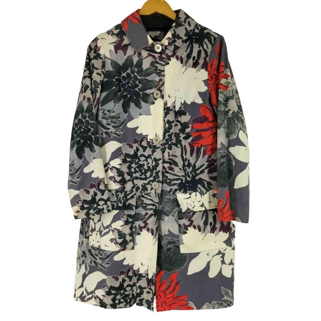 marimekko(マリメッコ) 総柄花柄ステンカラーコート レディース  38【中古】【ブランド古着バズストア】