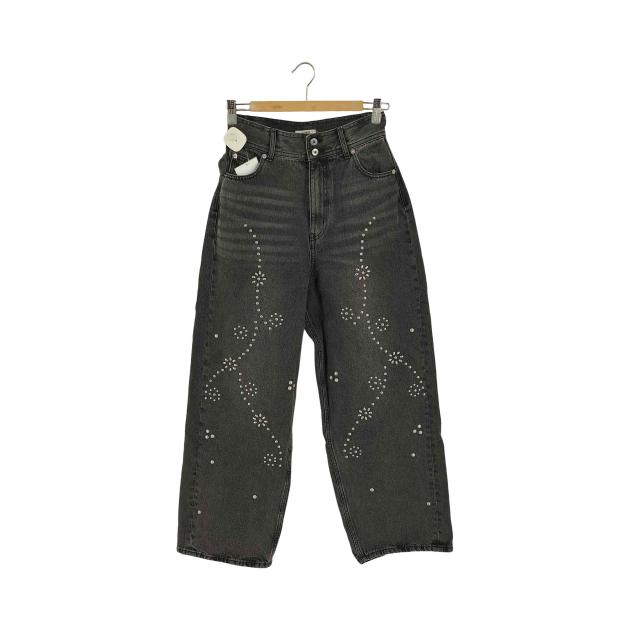 AMERI(アメリ) STUDS DETAIL STRAIGHT DENIM PANTS レディース  26【中古】【ブランド古着バズストア】