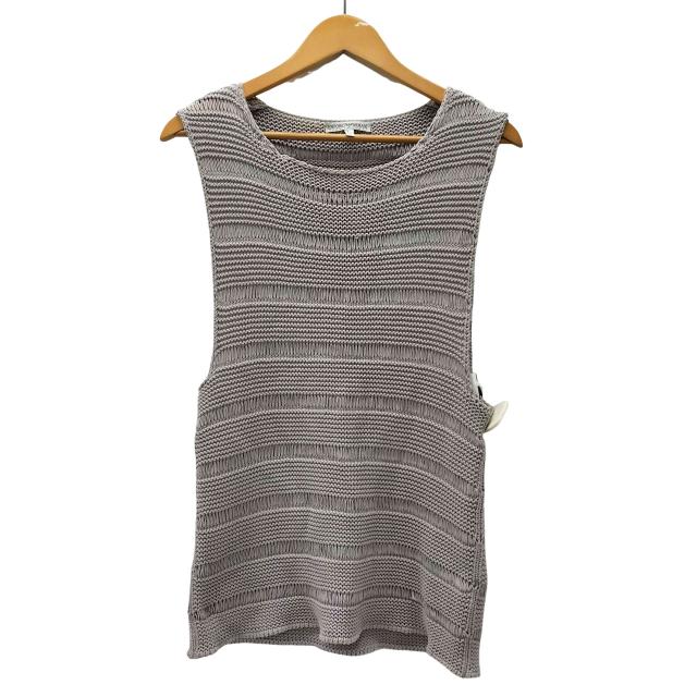 EMPORIO ARMANI(エンポリオアルマーニ) 90S イタリア製 メッシュ 鍵縫い ノースリーブ コットン ナイロン ニット ベスト メンズ EUR：46 【中古】【ブランド古着バズストア】