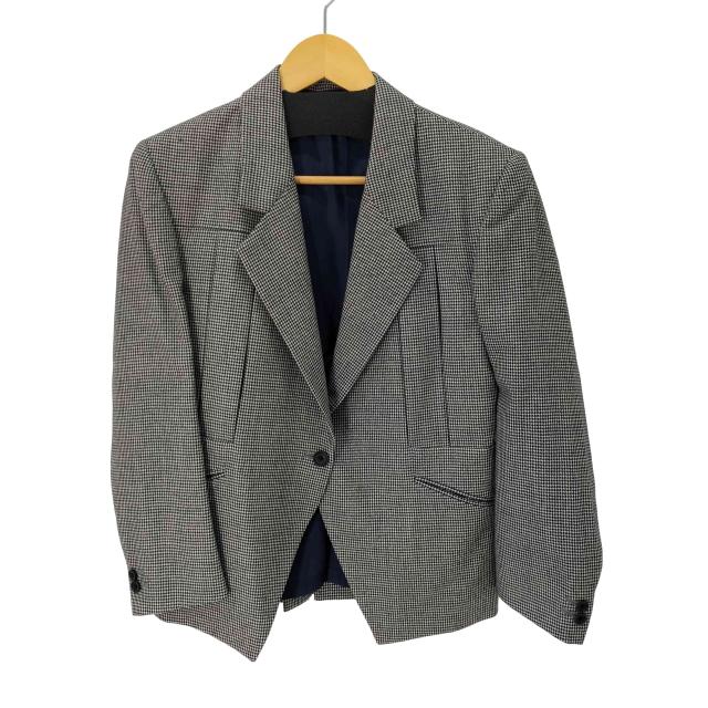 MARGARET HOWELL(マーガレットハウエル) OLD ウール100 千鳥格子 プリーツテーラードジャケット レディース JPN：2 【中古】【ブランド古着バズストア】