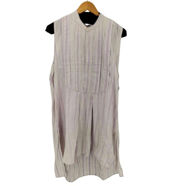 USED古着(ユーズドフルギ) ビンテージ ユーロ コットンストライプ スモック ノースリーブ メンズ 表記無 【中古】【ブランド古着バズストア】