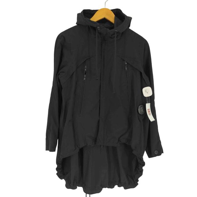 REGULATION Yohji Yamamoto(レギュレーションヨウジヤマモト) 24SS PE TAFFETA HOODIE JACKETS ポリ タフタ フーディー ジャケット レディース JPN：2 【中古】【ブランド古着バズストア】