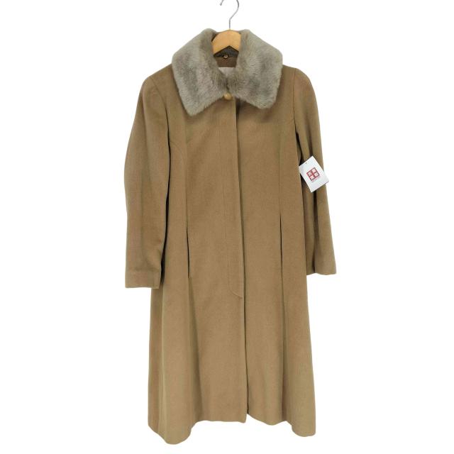 USED古着(ユーズドフルギ) アンゴラ100 フォックスファー比翼ステンカラーコート レディース  9AR【中古】【ブランド古着バズストア】