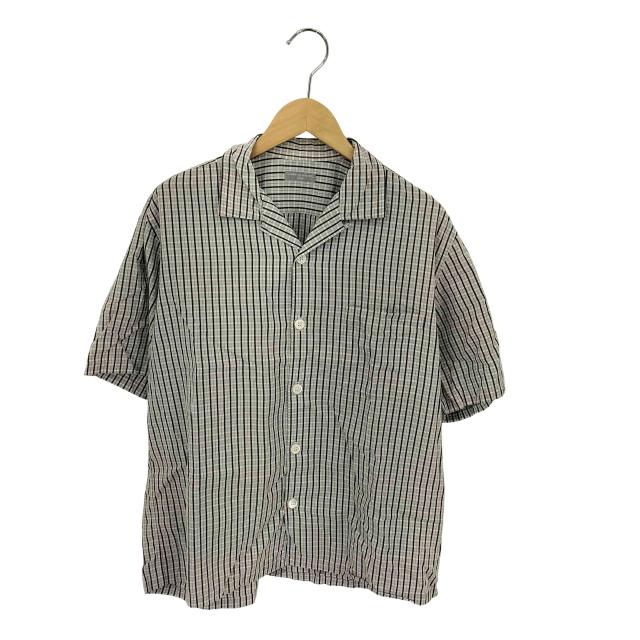 COMME des GARCONS HOMME(コムデギャルソンオム) 90-00s 銀タグ 田中オム ボックスシルエット オープンカラー チェック 半袖シャツ メンズ 表記無 【中古】【ブランド古着バズストア】