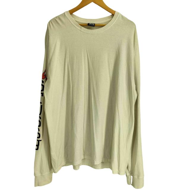 Stussy(ステューシー) グアテマラ製 ロゴプリント L/S Tシャツ メンズ import：XL 【中古】【ブランド古着バズストア】
