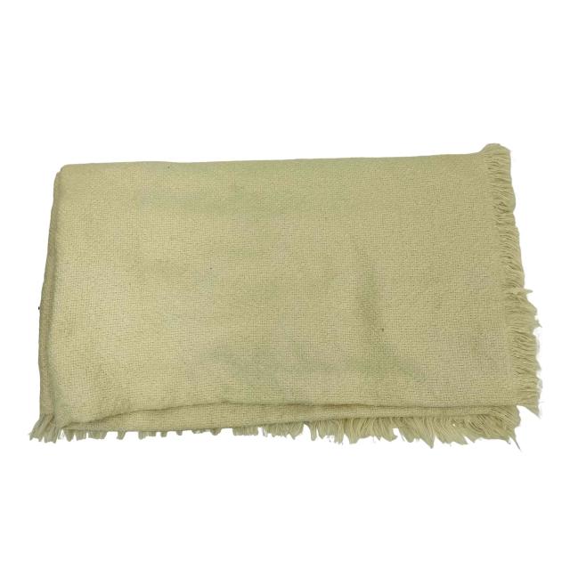 asauce meler(アソースメレ) スーピマコットンリネンミックスループヤーンストール 綿麻生地 フリンジ 大判 マフラー レディース 表記無 【中古】【ブランド古着バズストア】